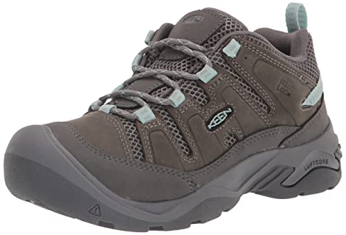 KEEN Women's Circadia Vent Low Height Breathable Hiking Shoes, Steel Grey/Cloud Blue, 8.5