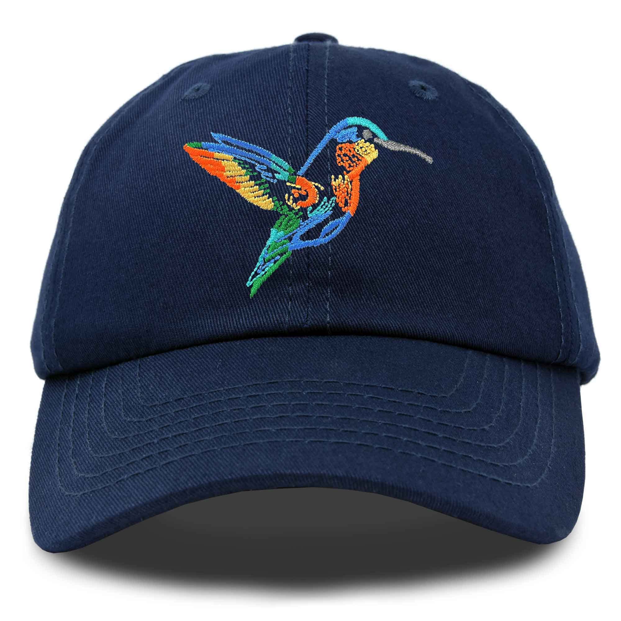DALIX Hummingbird Hat Baseball Cap Nature Wildlife Birdwatcher Gift Navy Blue
