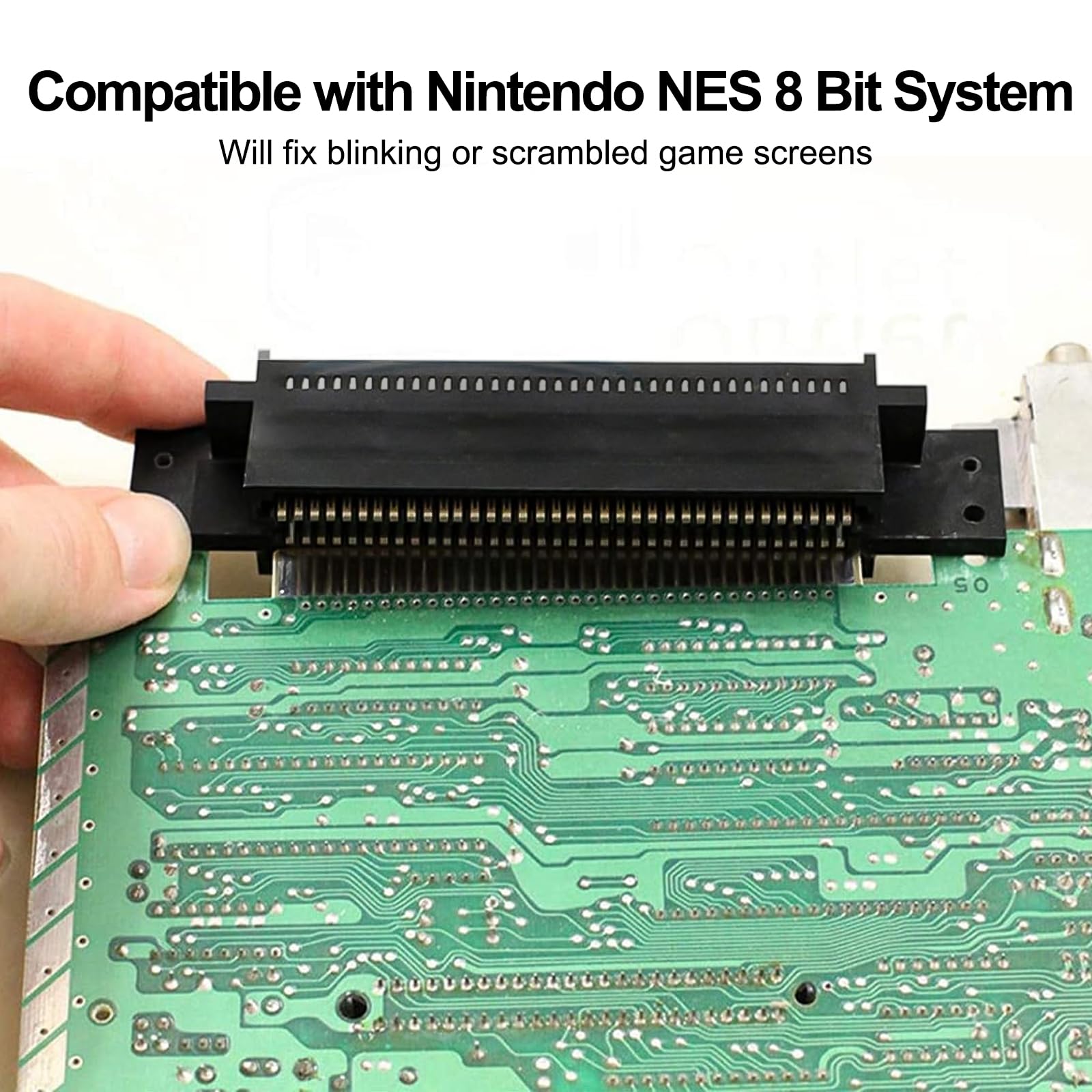 SUNJOYCO NES Cartridge Slot, 72 Pin Replacement Connector with 3.8mm Screwdriver for Nintendo Console NES 8 Bit System