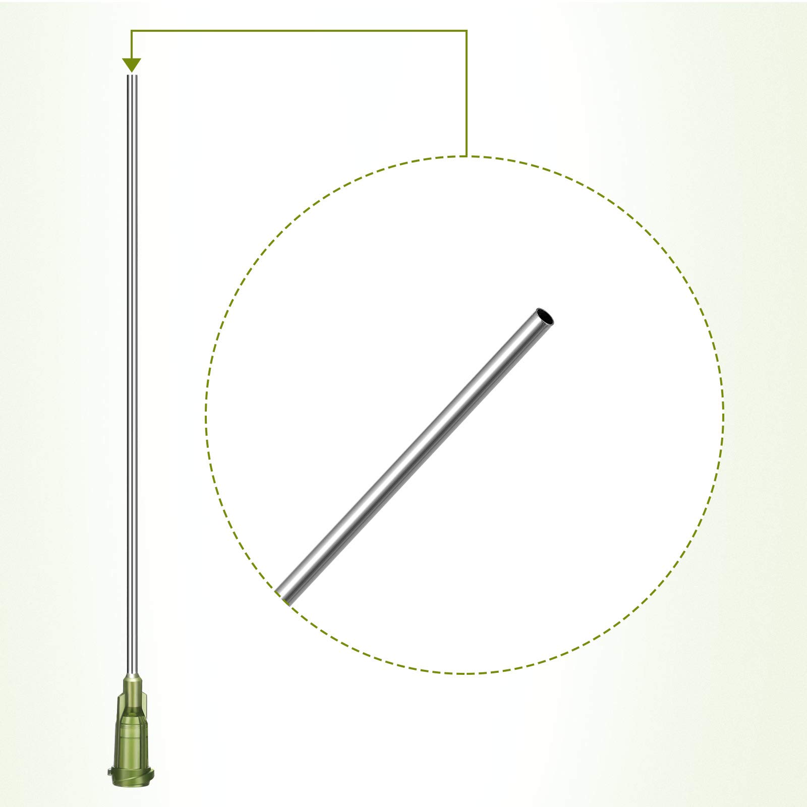 Honoson 20 Pack 4" Syringes with Needle 14 Gauge Blunt Tip Dispensing Needle Industrial with Luer Connector Needle