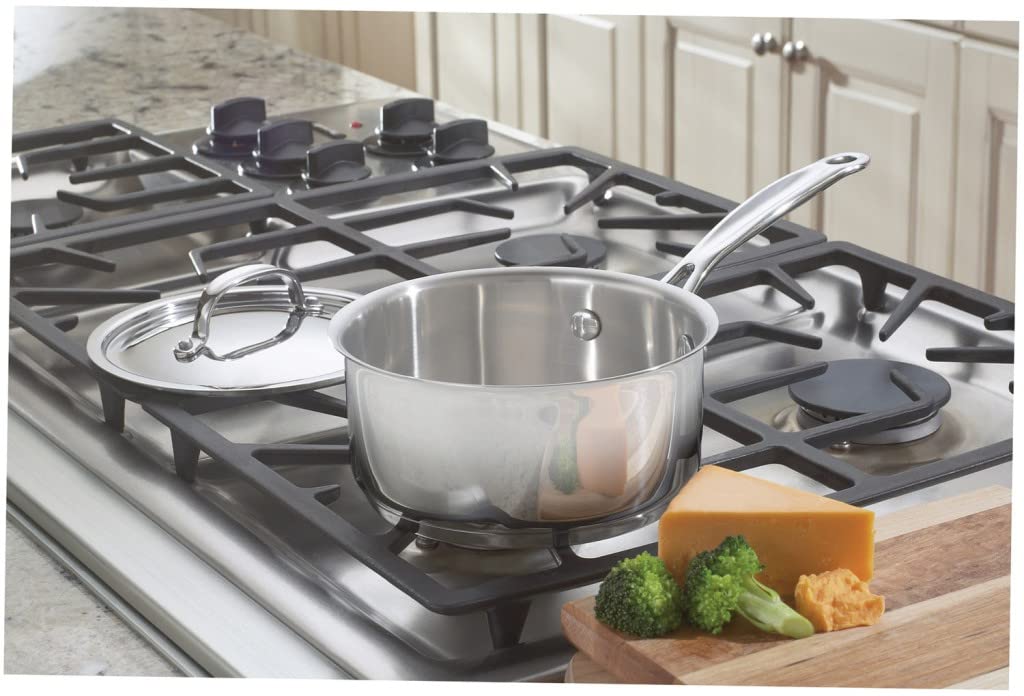 Cuisinart 8919-14 Professional Series 1-Quart Saucepan with Cover, Stainless Steel & 719-16 1.5-Quart Chef's-Classic-Stainless-Cookware-Collection, Saucepan w/Cover