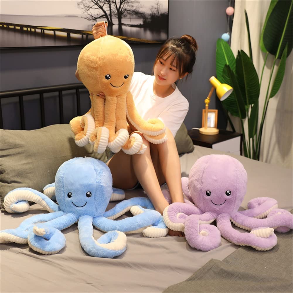 lapeche Plush Cute Octopus Dolls Soft Toy Stuffed Marine Animal for Boys Girls Birthday Presents (Purple, 16")