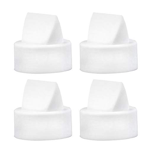 Maymom Valve Compatible with Freemie Closed System Cups, Freemie Duckbills or Freemie Valves in Freemie Liberty, 4 pc White, Not for Retired Freemie Open System Cup; Not Freemie Original Accessories