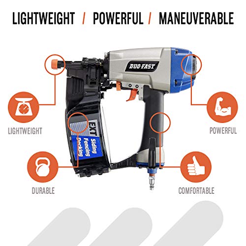 Duo Fast, Pneumatic 0 Degree Coil Siding Nailer DF22C, 502950, Air Compressor Powered