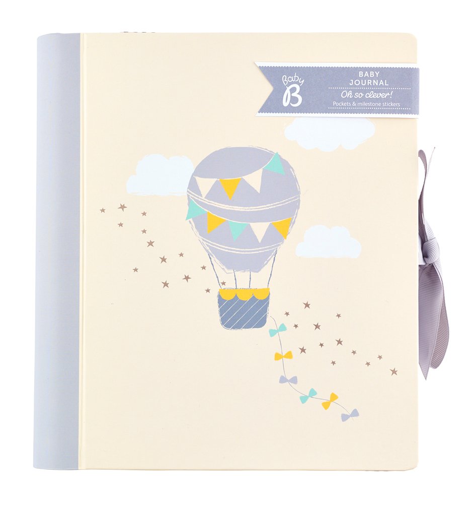 Busy B 6584 "Baby B Baby Journal with Pockets and Stickers, Neutral
