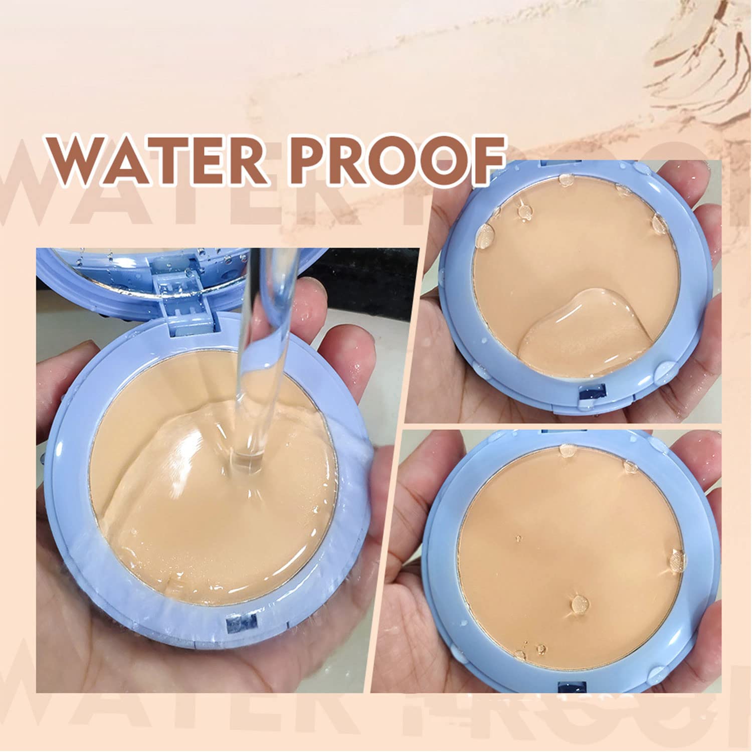 Face Powder | Oil Control Face Pressed Powder | Matte Smooth Setting Powder Makeup | Silk Soft Mist Powder Cake Long-Lasting Waterproof (02 Natural Nude)