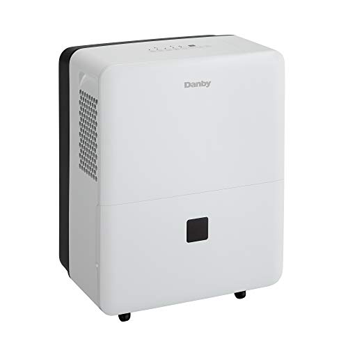 Danby DDR020BJWDB 22 Pint Dehumidifier in White 22 Pint (10.4L) Dehumidifier: controls humidity in spaces up to 1500 sq. ft. Energy Star Rating Electronic controls with LED display