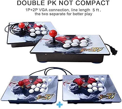 XFUNY. Arcade Game Console 1080P 3D & 2D Games 8000 in 1 Pandora's Box 3D 2 Players Arcade Machine with Arcade Joystick Support Expand Games 8000+ for PC / Laptop / TV / PS3 (A)