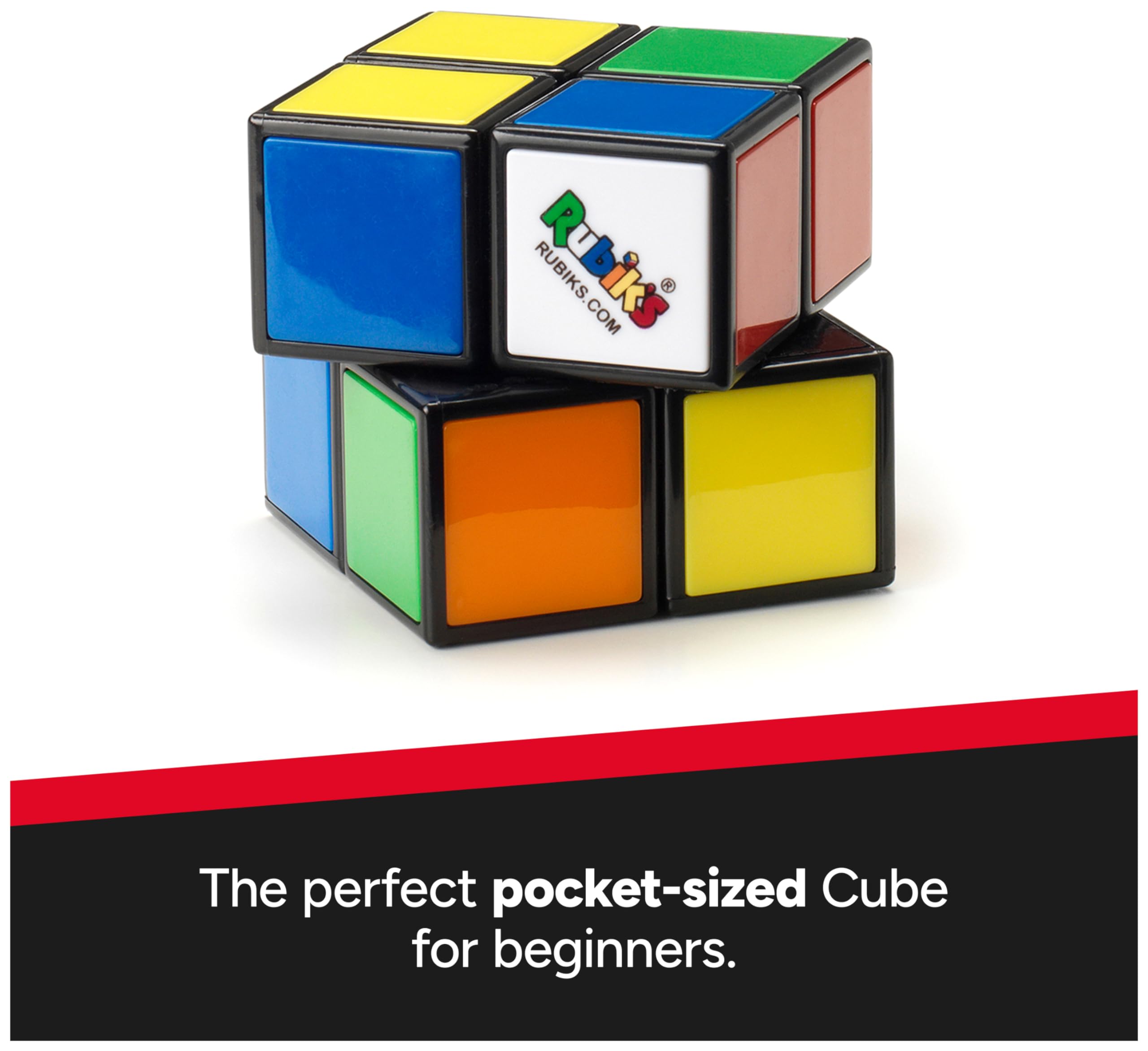 Rubik's Cube Mini, Original 2x2 Rubik's Cube, Puzzle Fidget Cube, Fidget Toy, Brain Teasers, Stocking Stuffers, Christmas Gifts for Teens, for Ages 8+