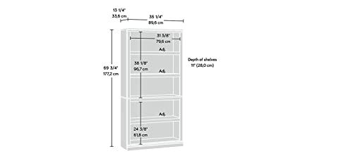Sauder Select Collection 5-Shelf Bookcase, Select Cherry finish