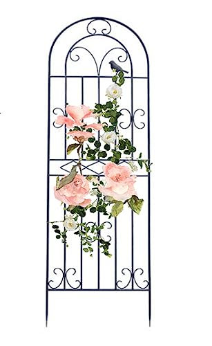 Garden Trellis 1 Pack Large Size Heavy Duty Rustproof Wall Trellis for Climbing Plants Outdoor Metal Decoration Large Trellis for Potted Plants Support Trellis for Roses Vegetable Vines Black (Color