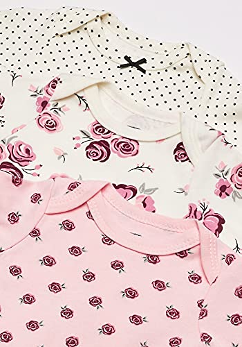 Hudson Baby Unisex Baby Cotton Long-sleeve Bodysuits, Rose, 9-12 Months