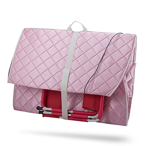 Durasage Personal Ultra Low Emf Portable Infrared Sauna Spa for Weight Loss, Detox, Relaxation at Home, 30 Minute Timer, with Handheld Remote Control, Heated Footpad and Chair (Light Pink)