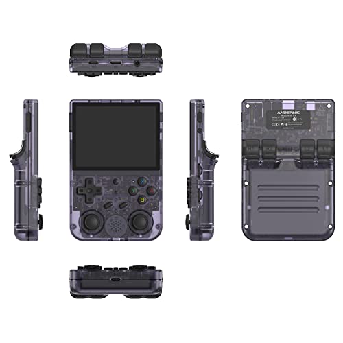 RG353V Retro Handheld Game Console - Dual OS Android 11 and Linux - 64Gb TF Card Pre-Installed with 4452 Games - Handheld Emulator 3.5 IPS Screen 3200 Mah Battery. Plug & Play Video Games (RG353V-Purple)