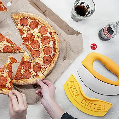 TACGEA Pizza Cutter, Sharp Blade Stainless Steel Pizza Cutter Slicer with Protective Sheath, Kitchen Tool