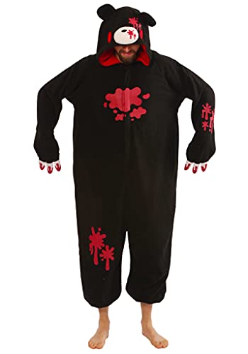 SAZAC Gloomy Bear Kigurumi - Onesie Jumpsuit Halloween Costume (Black)