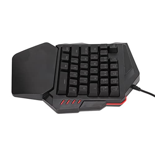 One-Handed Gaming Keyboard, 35 Keys Mechanical Numpad with RGB Backlit, G1/G2 Keys Macro Recording, Wired USB Numeric Keypad, Portable Mini Number Pad