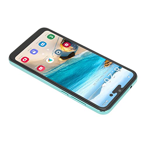 I14pro max Unlocked Smartphone 4G, Unlocked Cell Phone with 6.1 Inch LCD 720P IPS HD Screen, Support Dual Camera, Face Unlock, Dual SIM 3G Mobile Phone, MTK6737, 4G 48G, Dual Band 5G WiFi(Dark Green)