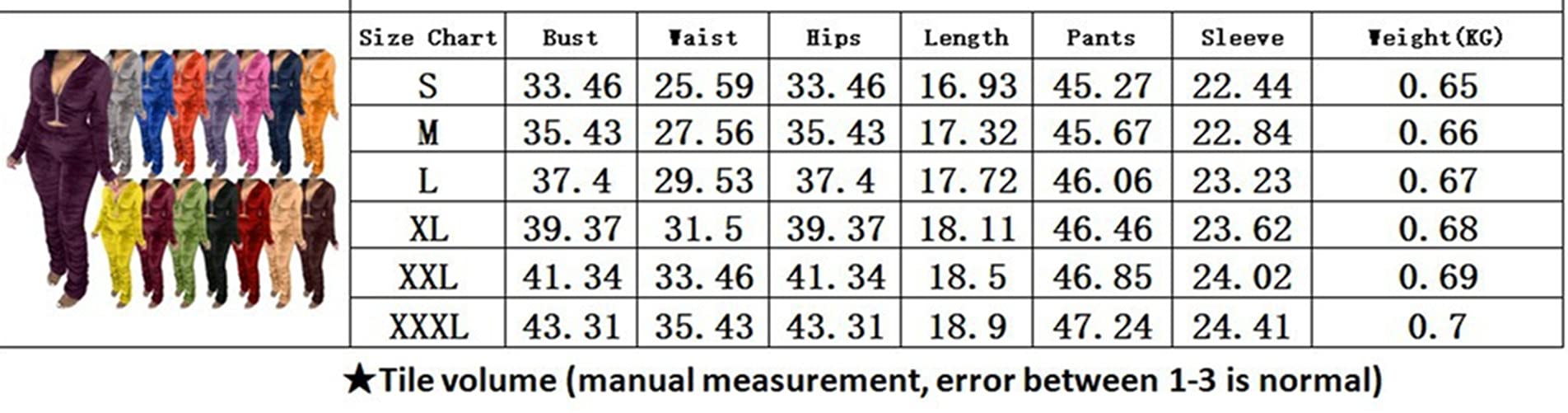 CCIGO Women's Long Sleeve Tracksuit Set 2 Piece Velvet Ruffled Zip-up Crop Top Sweatshirt and Jogger Pants Outfits X-Large Navy