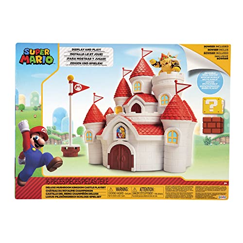 Super Mario Mushroom Kingdom Castle Playset with Exclusive 2.5β Bowser Figure
