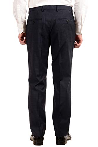 Hugo Boss "Huge6/Genius4WE Men's 100% Wool Three-Piece Suit US 40L IT 50L Blue