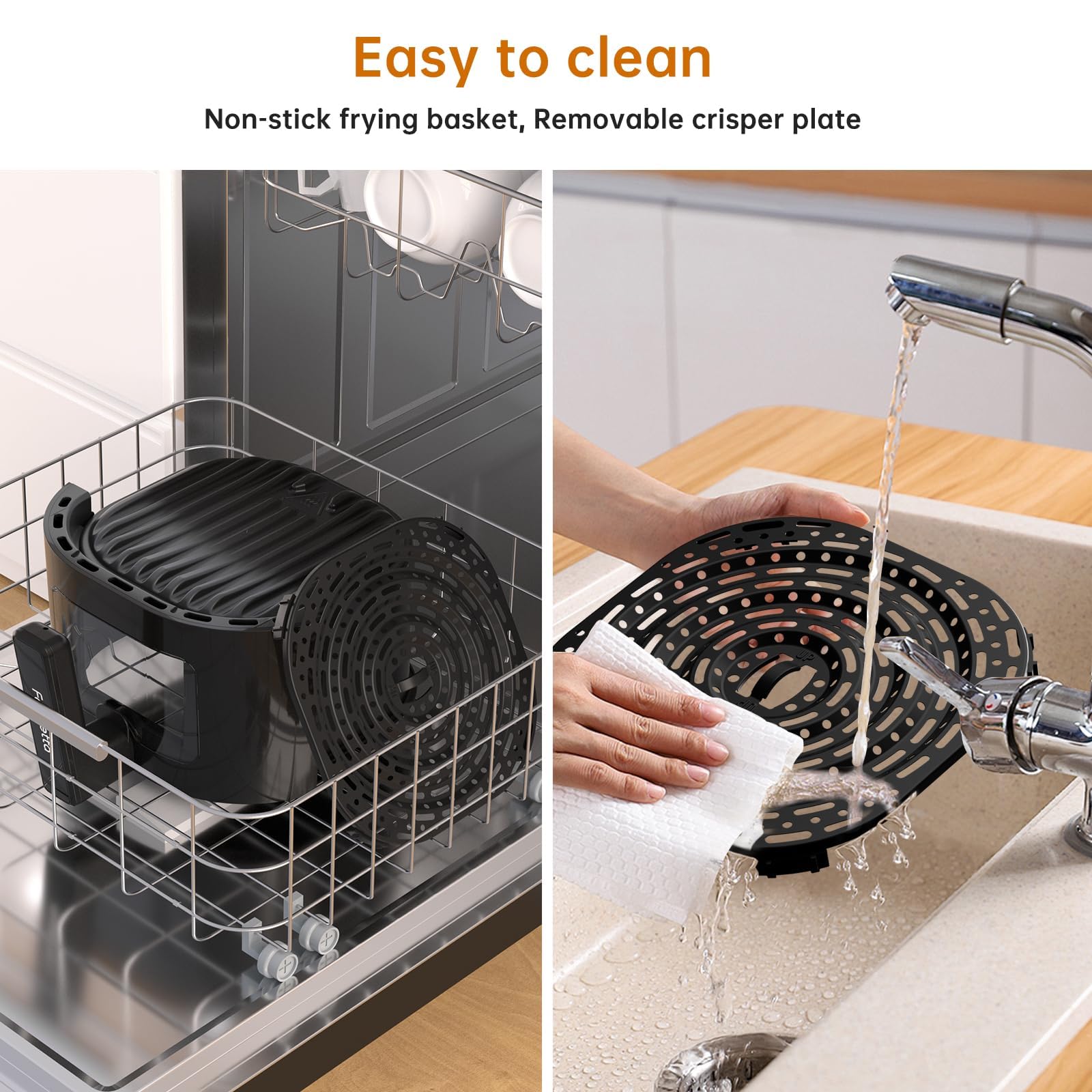 ENZUU Air Fryer,π° π€π Airfryer,Compact Air Fryers with Easy View Window,11-in-1 Functionality, 450β Max Crisp,Nonstick Basket, Dishwasher Safe,Shake Reminder,Cookbook Included,Fit for 1-3 People