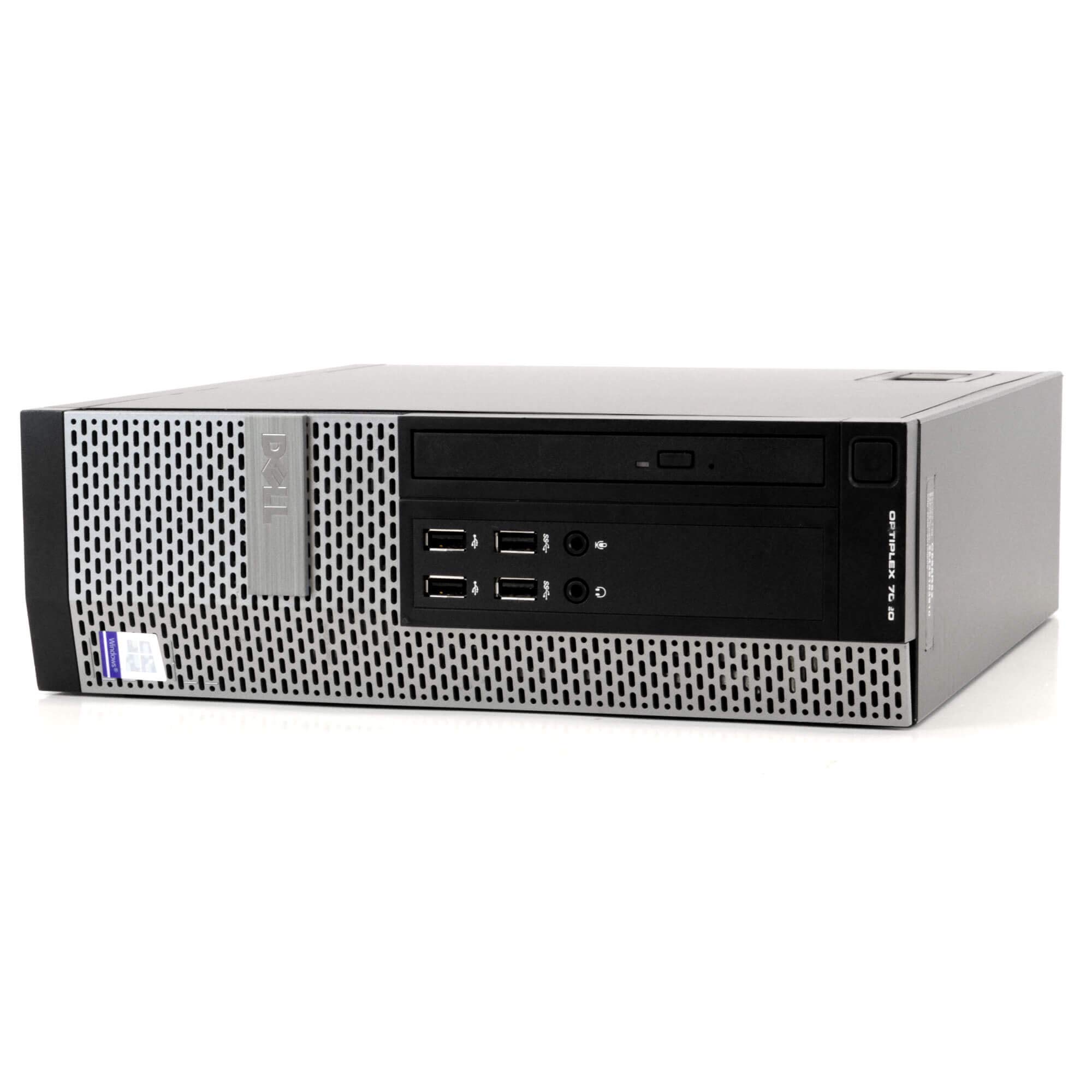 Dell OptiPlex 7020 Small Form Space Saving PC Desktop Computer, Intel i5-4590 3.3GHz, 8GB RAM 500GB Hard Drive, Windows 10 Pro, Wireless Keyboard & Mouse, New 16GB Flash Drive, DVD, WiFi (Renewed)