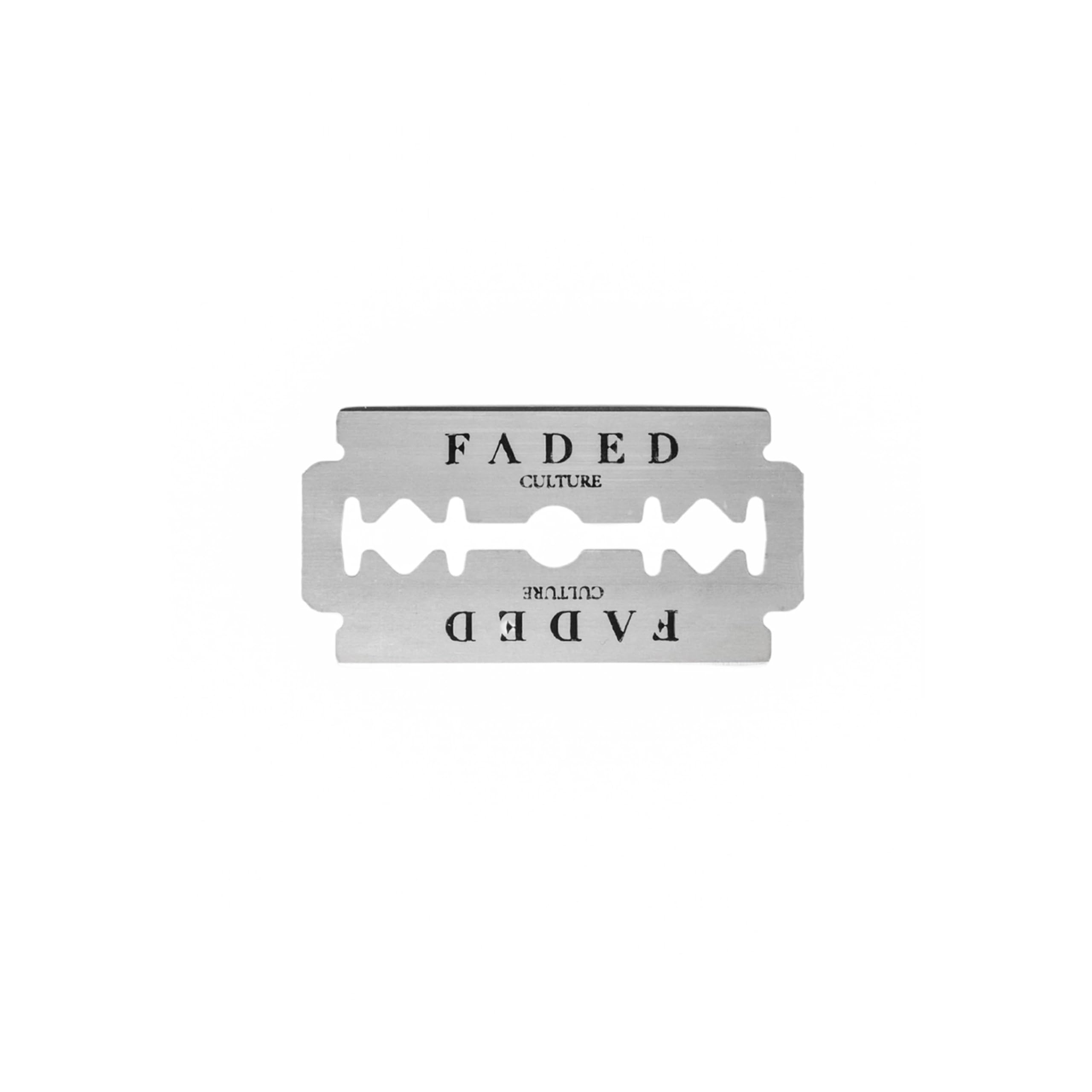 Faded Culture Double Edge Razor Blades for Men - Razor Blade Refills for Straight Edge Razors - Micro Grinded Stainless Steel, Platinum Coated, Individually Wrapped - 100 Double Edge Shaving Blades