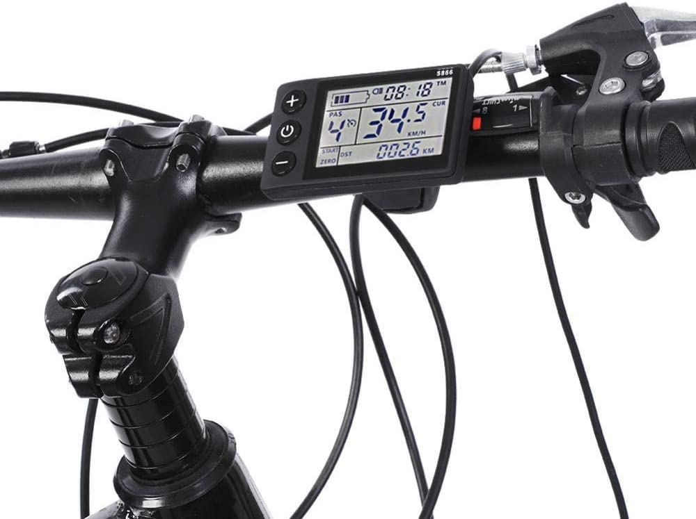 Brushless Motor Controller,36V 48V 350W Waterproof Electric Bicycle Scooter Ebike Brushless Controller Kit with LCD Display Meter