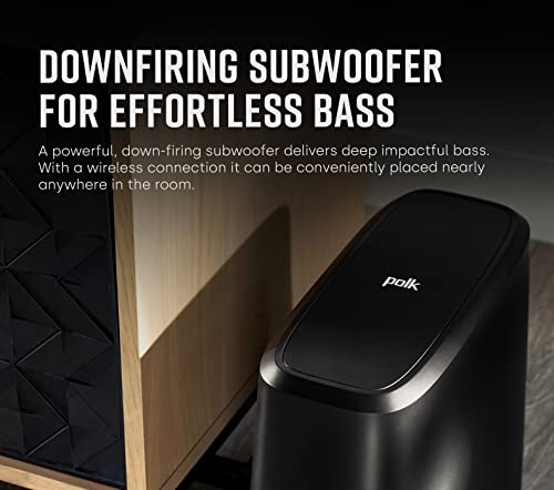 Polk MagniFi Mini AX Sound Bar (2022 Model), Dolby Atmos and DTS:X Certified, Polk's Patented VoiceAdjust & SDA Technologies, Ultra-Compact Design, Easy Setup,Black