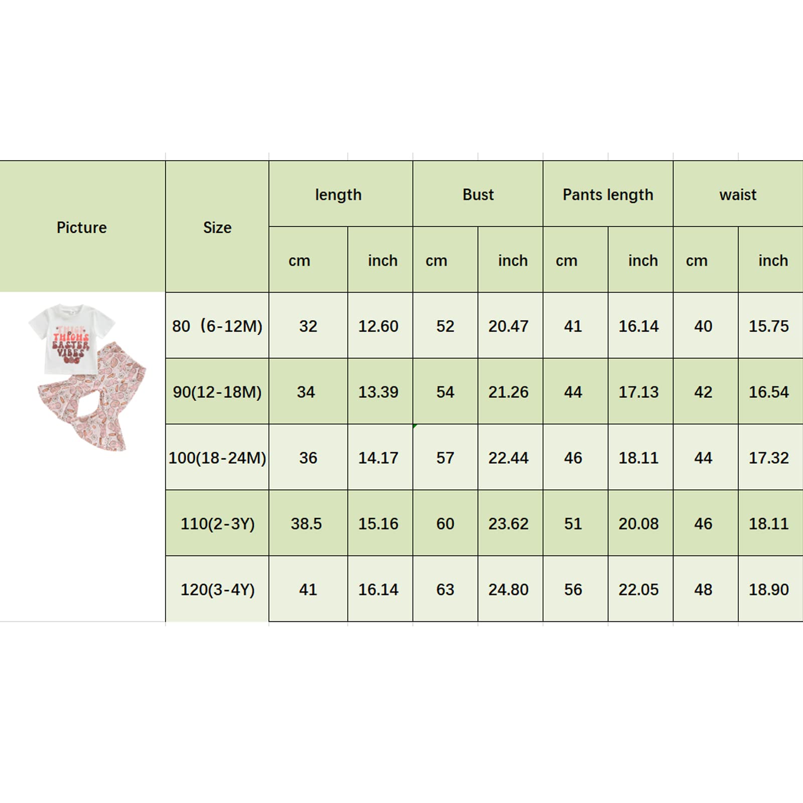 Fernvia Toddler Baby Girl Easter Outfits Short Sleeve Letter Shirts Bunny Flared Bell Bottom Pants Set Easter Clothes 6M-4T (Easter A, 6-12 Months)