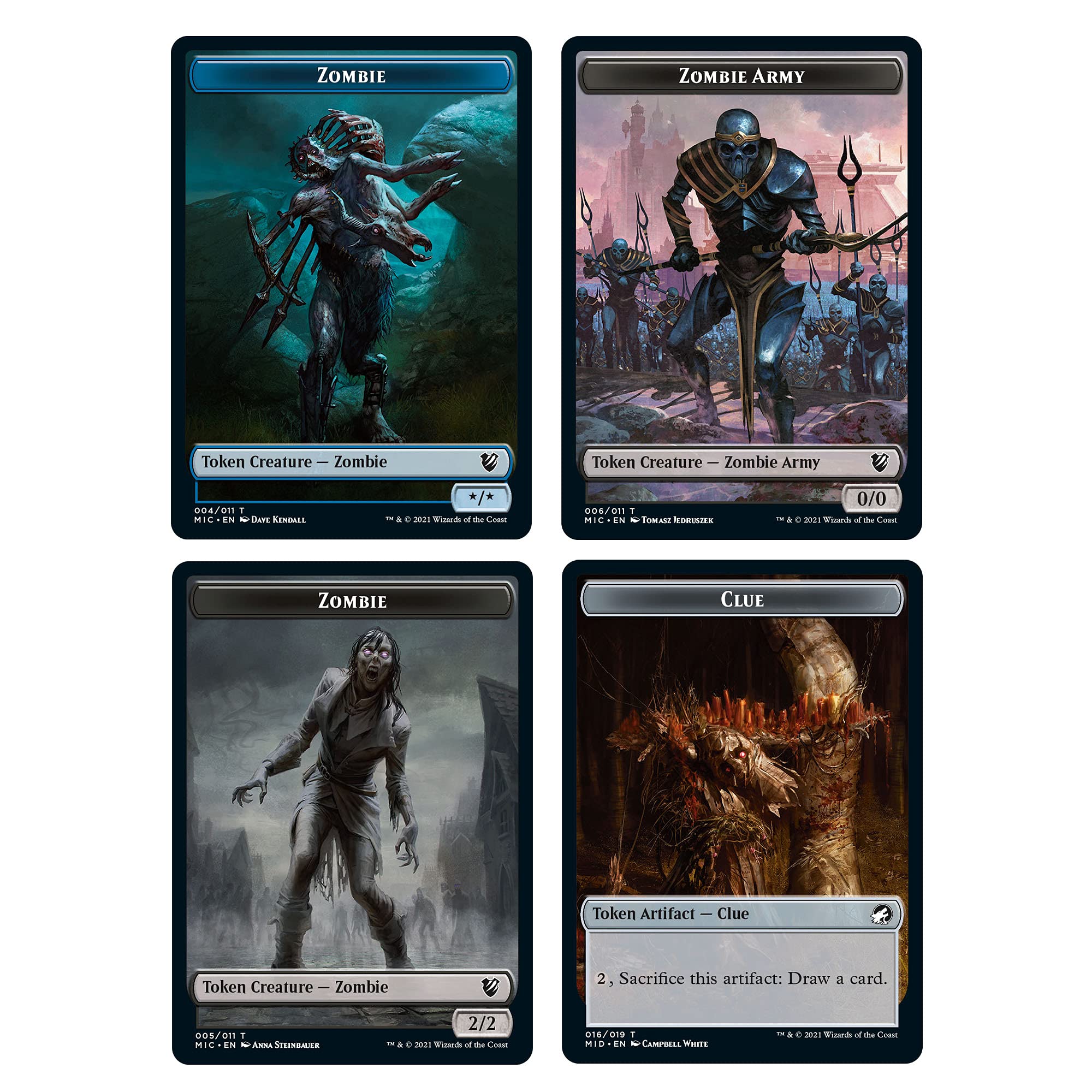 Magic: The Gathering Innistrad: Midnight Hunt Commander Deck – Undead Unleashed (Blue-Black) | Minimal Packaging Version