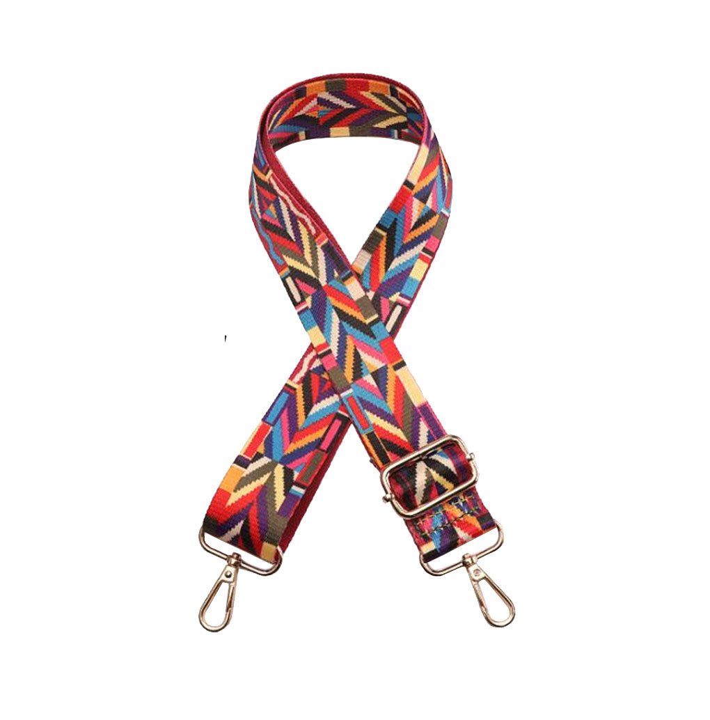 Purse Strap Replacement Guitar Style Multicolor Canvas Crossbody Strap for Handbags (25#)