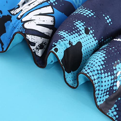 Wowelife Dinosaur Toddler Bedding Sets for Boys and Girls, Premium 4 Piece Dinosaur Skeleton Toddler Bed Set Blue, Super Soft and Comfortable for Toddler