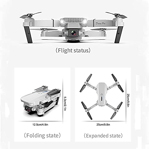 meekiee 2021 Latest Waterproof Professional RC Drone with 4K Camera Rotation,Drone Dual for Kids and Adults, E88 Pro Rotation HD Wide Angle FPV Live Video (A-E88Pro), black
