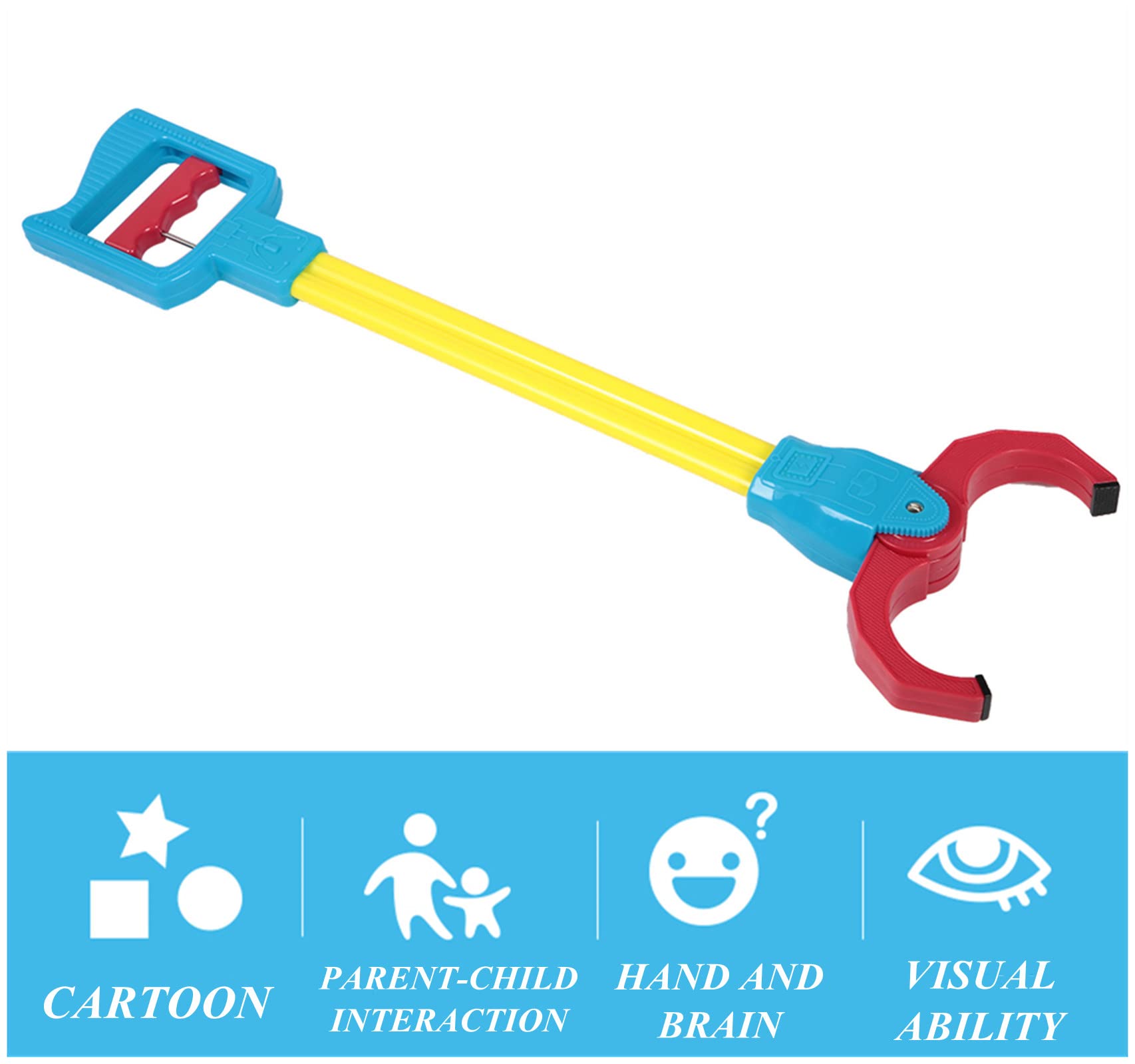 Children Grabber Toy, Hand Grabber Toys, Flexible to Move Plastic Material Sturdy for Kids Children(Yellow)