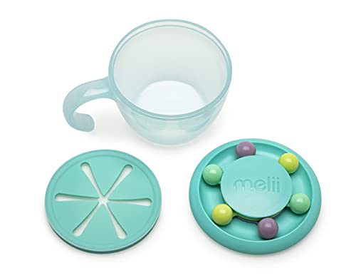 melii Abacus Snack Container with lid for Kids Toddlers and Baby (Blue)