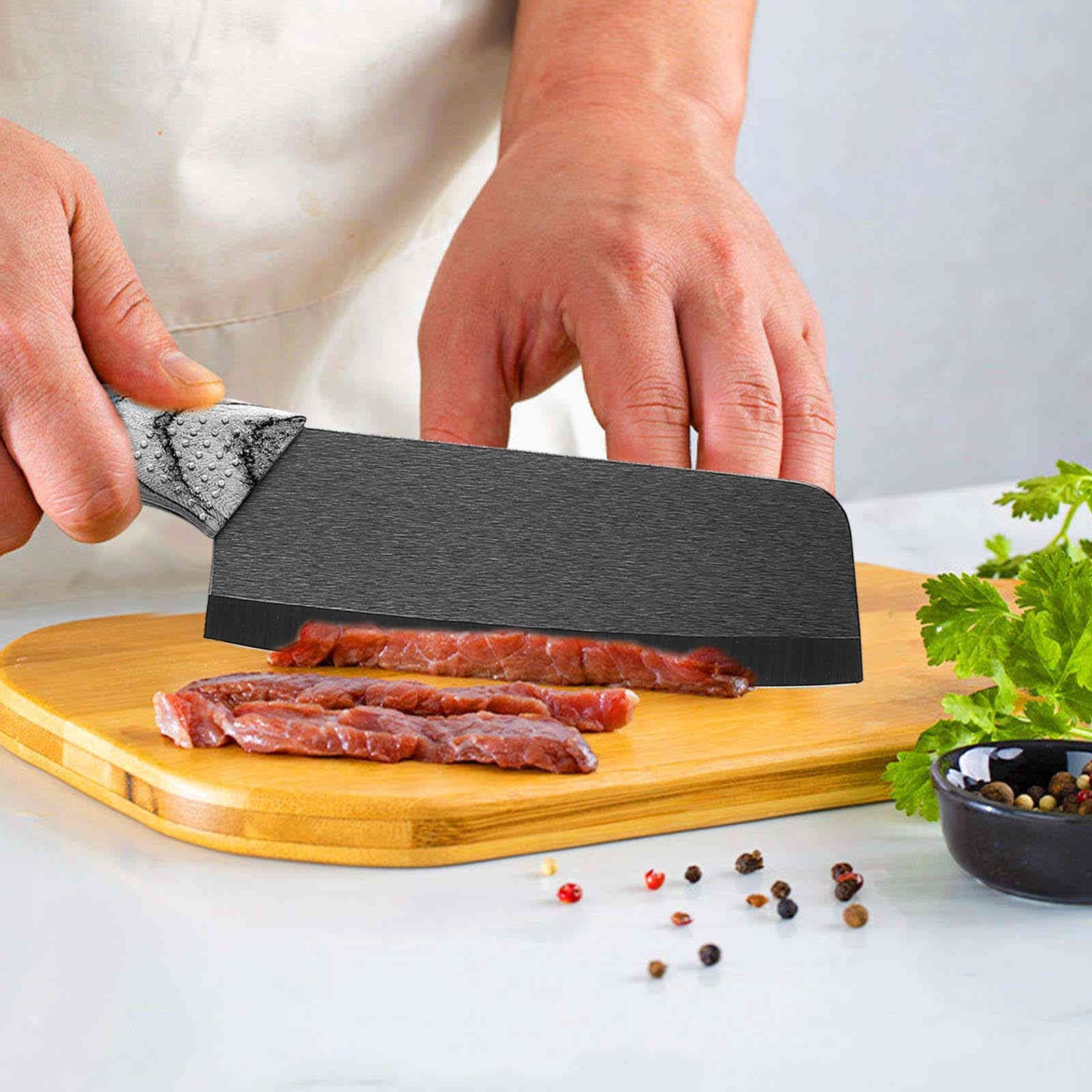 Daanaas Ceramic Vegetable Knife 6in with Steath,Vegetable Cutting Knife Suitable for Fruits, Vegetables and Meat,Ceramic Chef Knife Lettuce Knife Nakiri Knife Black