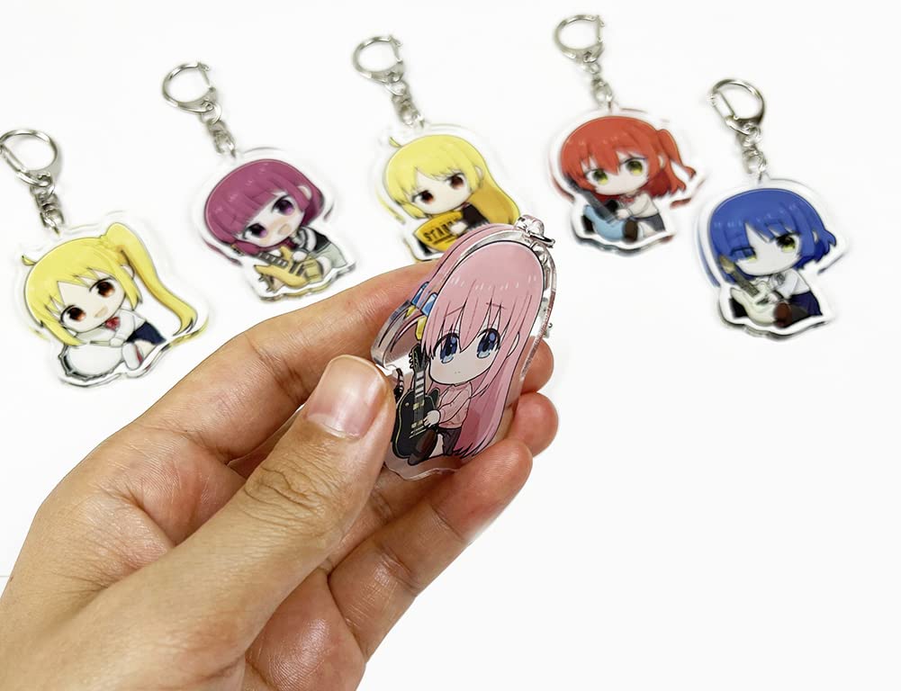 DAANAH 6Pcs the Rock Keychains Cosplay Cute Cartoon Anime Keyrings