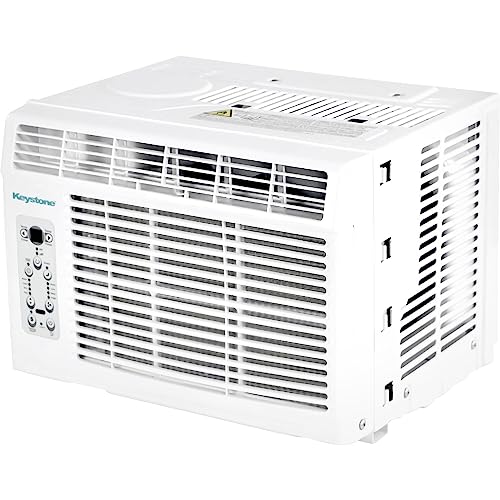 Keystone 8,000 BTU Window Mounted Air Conditioner & Dehumidifier with Smart Remote Control - Quiet Window AC Unit for Apartment, Living Room, Bathroom & Small-Medium Rooms up to 350 Sq.Ft.
