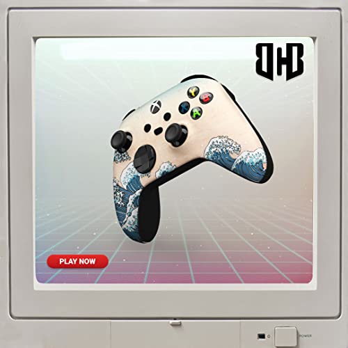 Chines Waves Customised Wireless Controller for Xbox by BCB. Original Xbox Controller Compatible with Xbox One / Series X & S Console. Customized with Water Transfer Printing (Not a Skin)