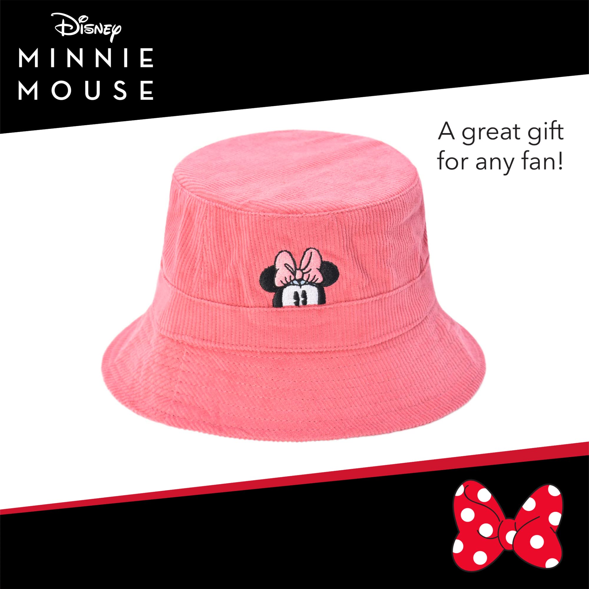 Concept One Womens Pink Corduroy - M/L Bucket Hat, Pink Corduroy, One Size US