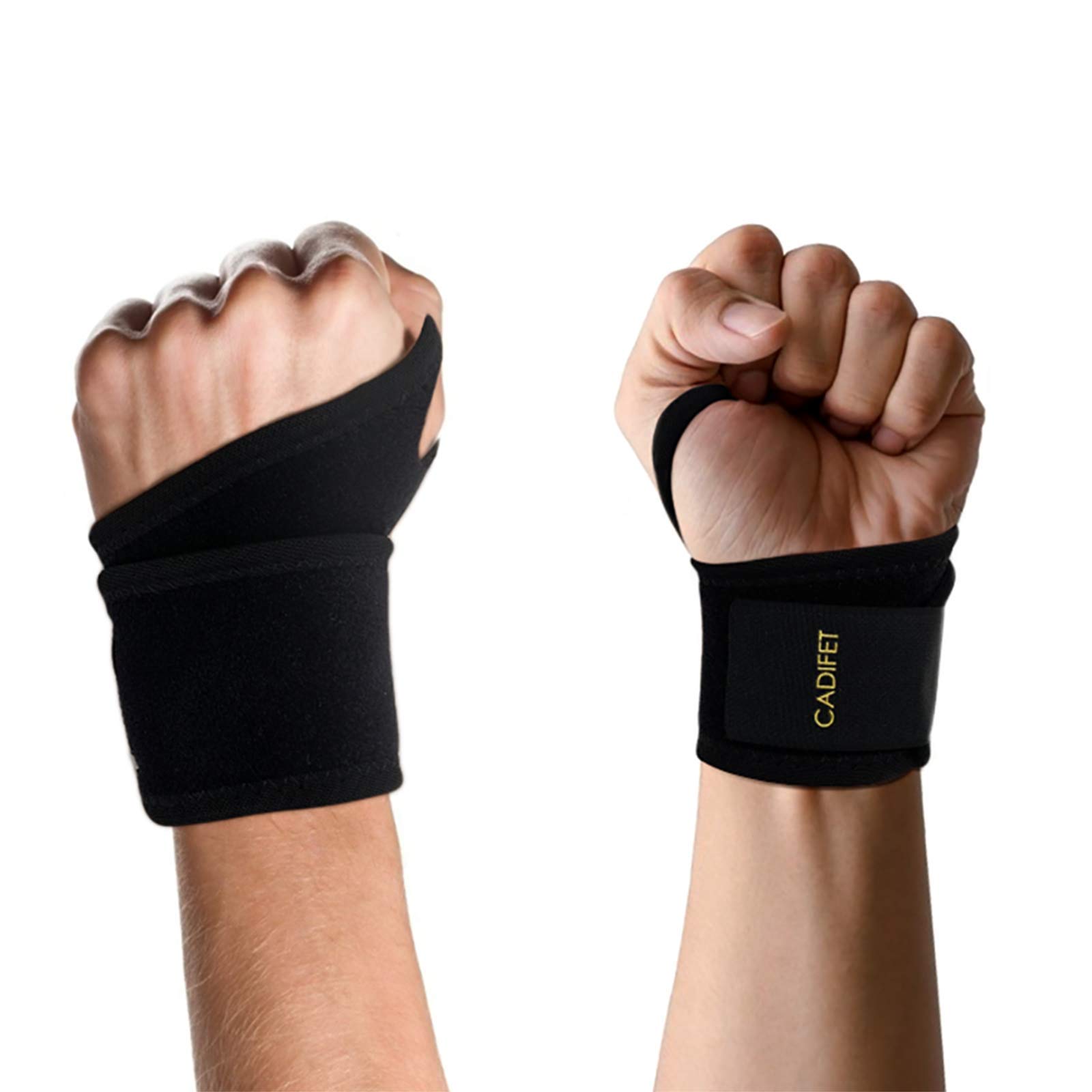 CADIFET Wrist Brace for Carpal Tunnel, Adjustable Wrist Wrap Support Brace for Arthritis and Tendinitis, Wrist Strap with Pain Relief, Fit for Both Left Hand and Right Hand-Single