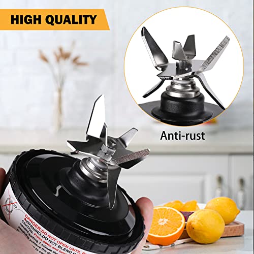 BTNTVEN 6 Fins Blade Replacement for Ninja Blender Single Serve 16 oz Cup Fit for Ninja BL740, BL770, BL771, BL772, BL773CO, BL780