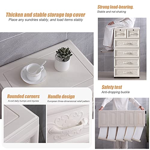 Gdrasuya10 5 Layers Storage Cabinets 6 Drawer Plastic Dresser Storage Closet Organizer,Storage and Organization Drawers Dresser Storage