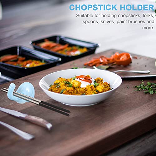 chopstick 4pcs Wedding Blue Holder, Brushes Gift Porcelain Spoons Room Holding Elephant Dining Fork Poon Forks Silverware Decors Table Shaped Animal Dinner Ceramic Decorations Kitchenware holder
