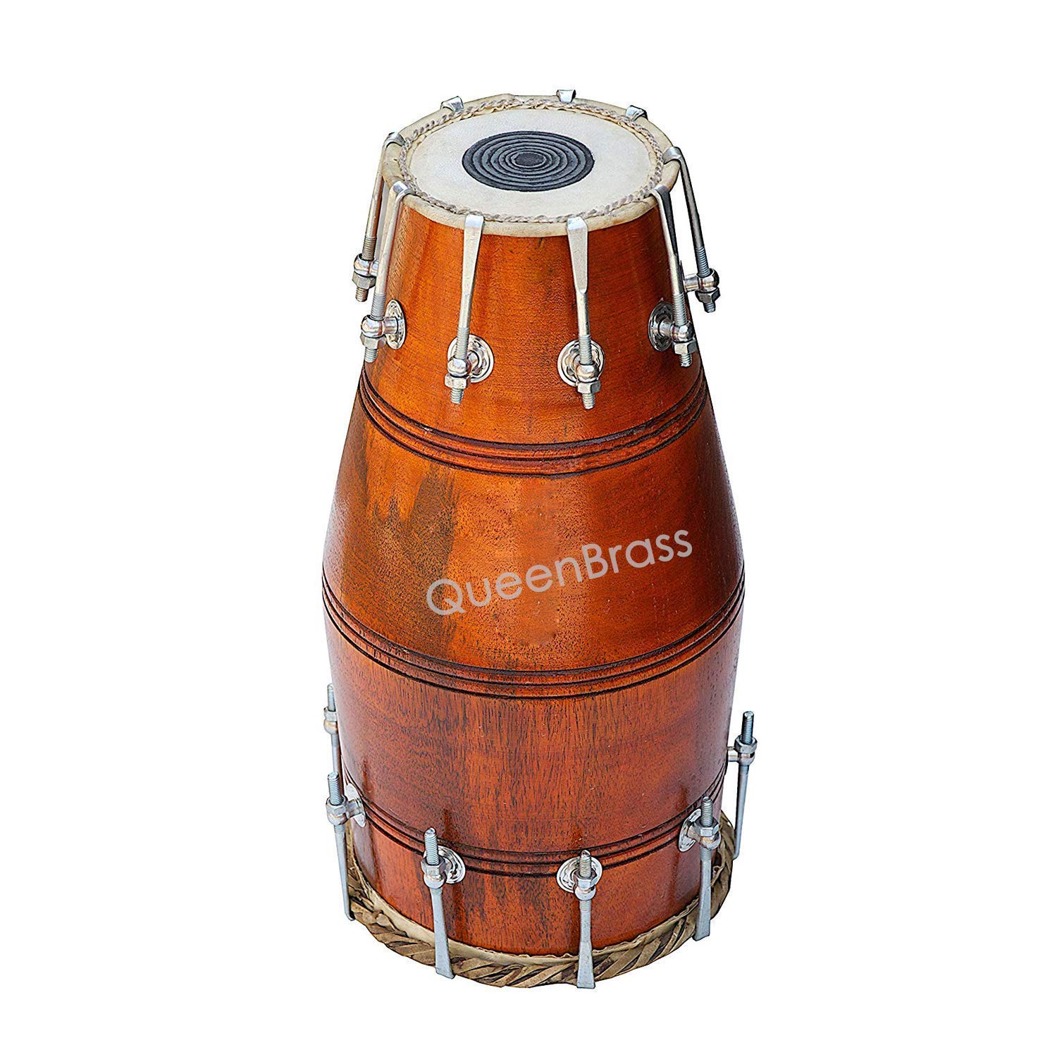SAI TRADERS Naal Drum - Dholak, Mango Wood, Bolt Tuned, Padded Bag Spanner Musical Instrument