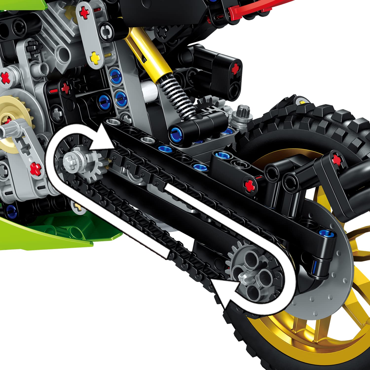 DAHONPA 1259 Motorcycle Building Bricks Set, 640 Pieces Model Toy, Gift for Kid and Adult.