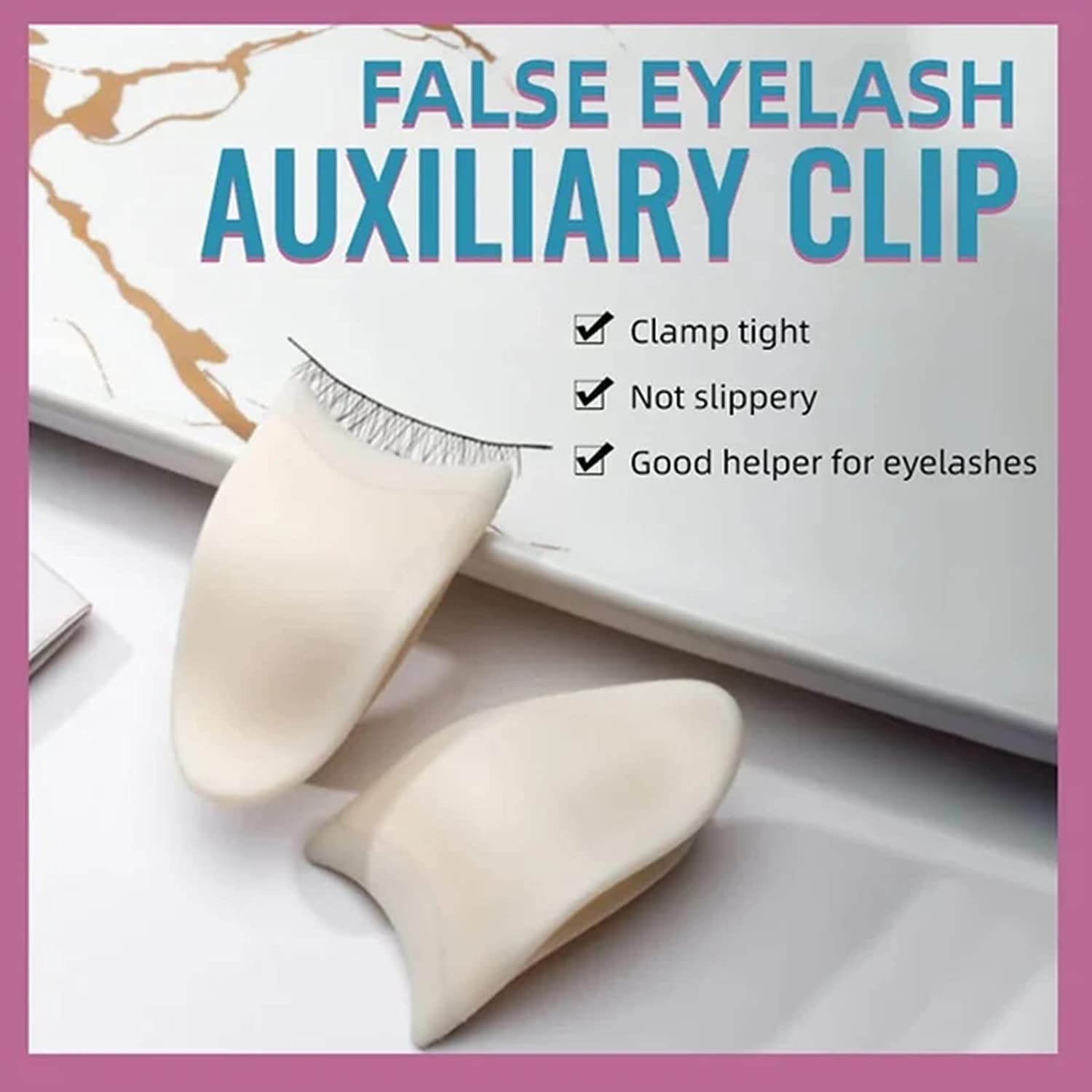 False Eyelash Applicator Tool Eyelash Tweezer Eyelash Clip Clamp Women Makeup Fake Eyelashes Auxiliary Clip Cosmetic Tool for Beginners, Eyelash Tweezers for False Lashes, Eyelashes Buddy Kit 1 Pack