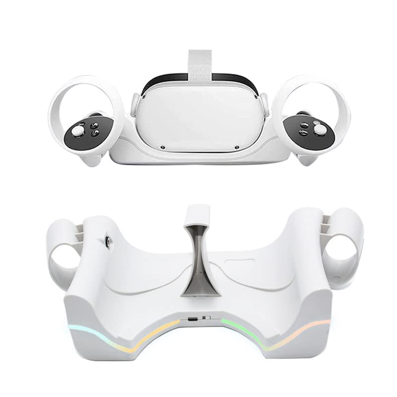 Charging Dock Non-Slip Headset Display Stand with LED Indicator 2 Modes Display Fast Magnetic Charging Station for VR Headset